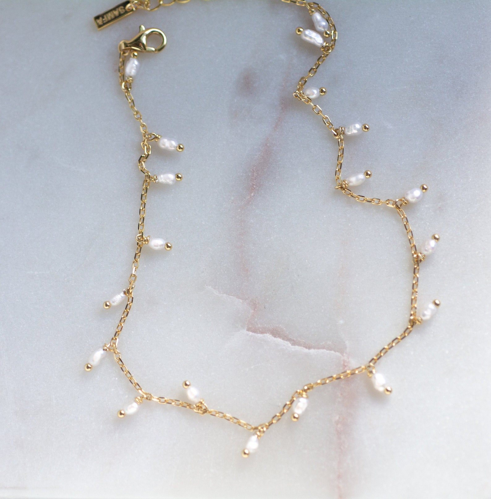 Gold Pearl Anklet Freshwater Pearl Ankle Bracelet Dainty - Etsy