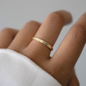 Gold Band, Simple Ring, Minimalist Ring, Dainty Ring, Plain Ring ...
