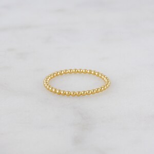 Dainty Ring Beaded Ring Stacking Rings Gold Minimalist - Etsy