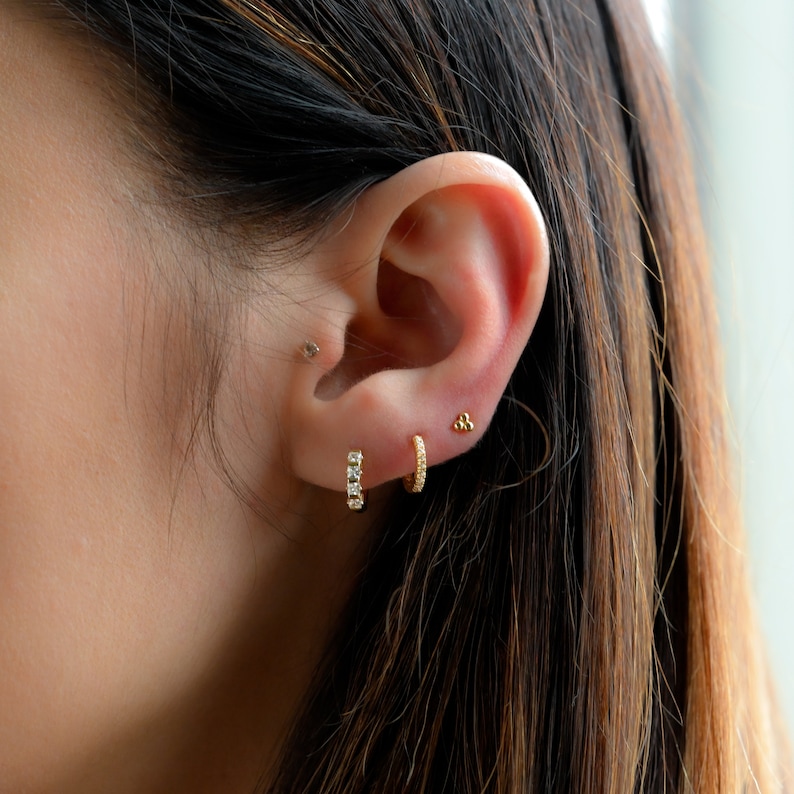 Huggies Small Gold Hoop Earrings Huggie Earrings Minimalist | Etsy