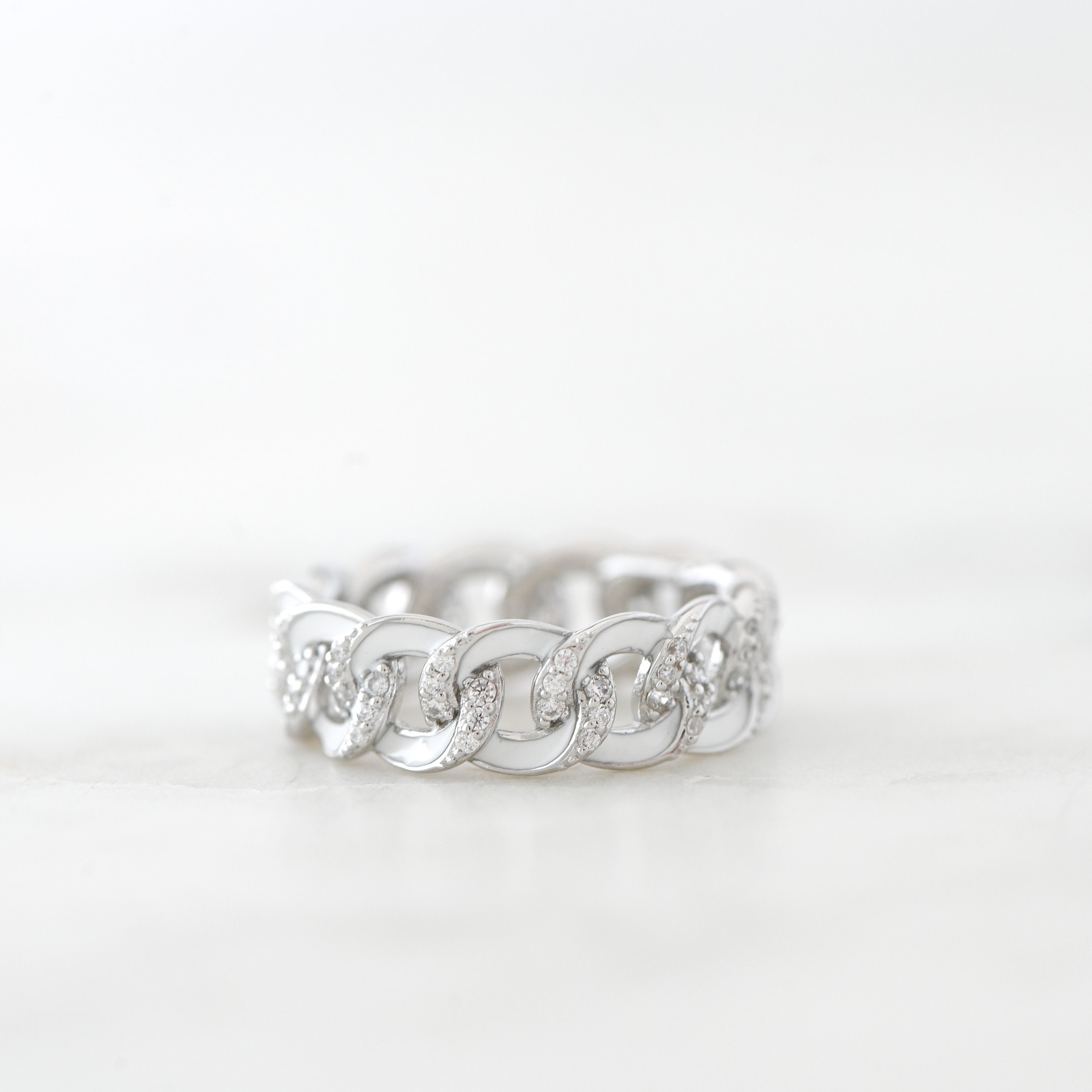 Chain Ring Gold Chain Ring Statement Ring Chunky Ring Curb | Etsy