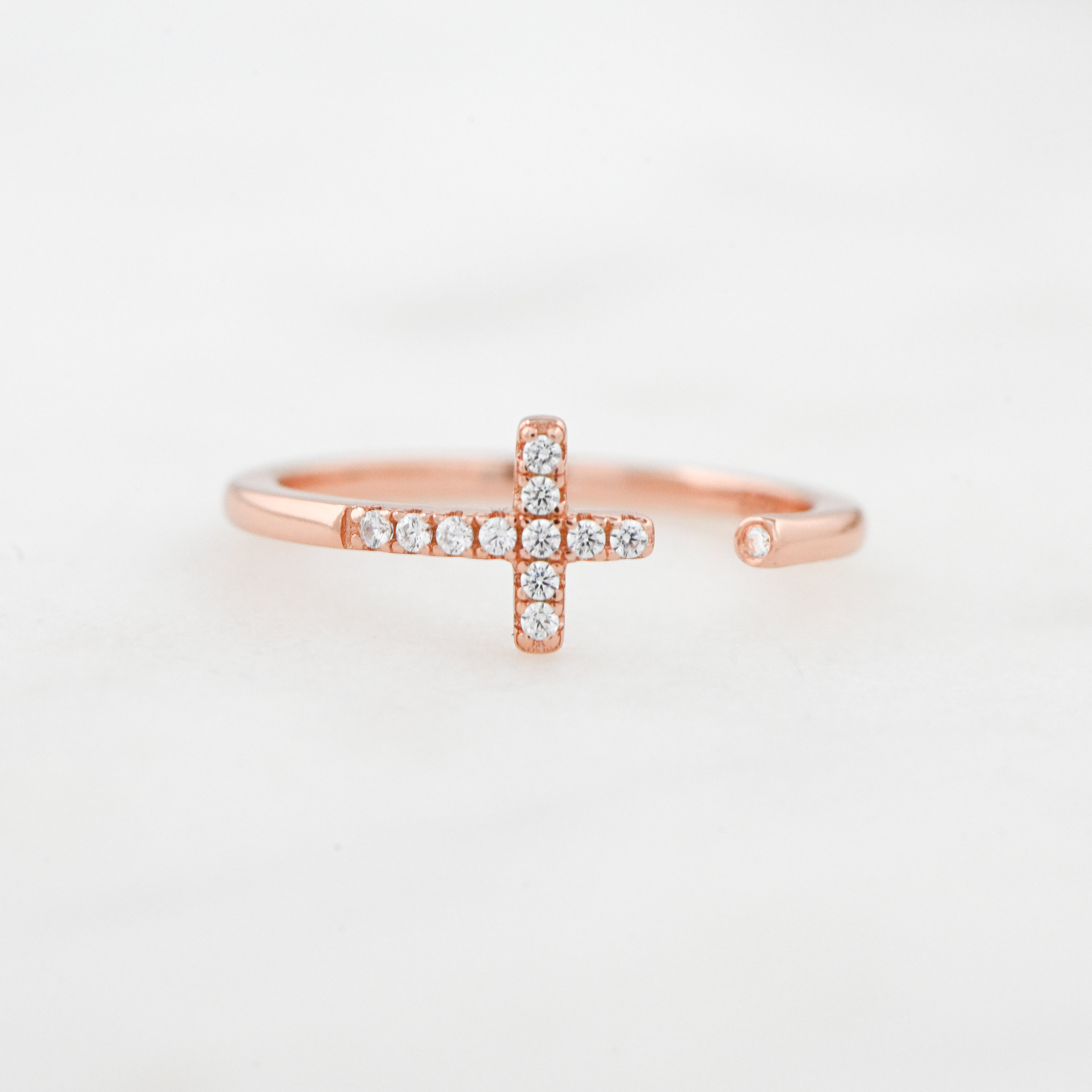 Cross Ring Sideways Cross Ring Dainty Cross Ring Cross Ring | Etsy