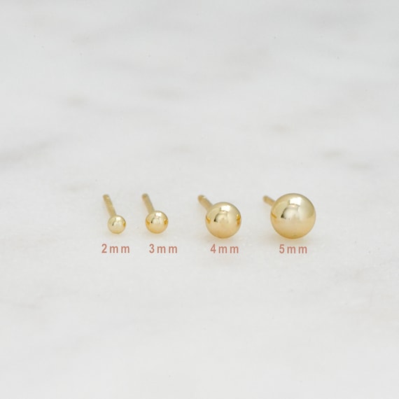 Tiny Ball Stud Earrings Ball Studs Stud Earrings Minimalist Earrings Tiny Stud Earrings 2mm Studs Cartilage Studs Bead Studs Gift Etsy