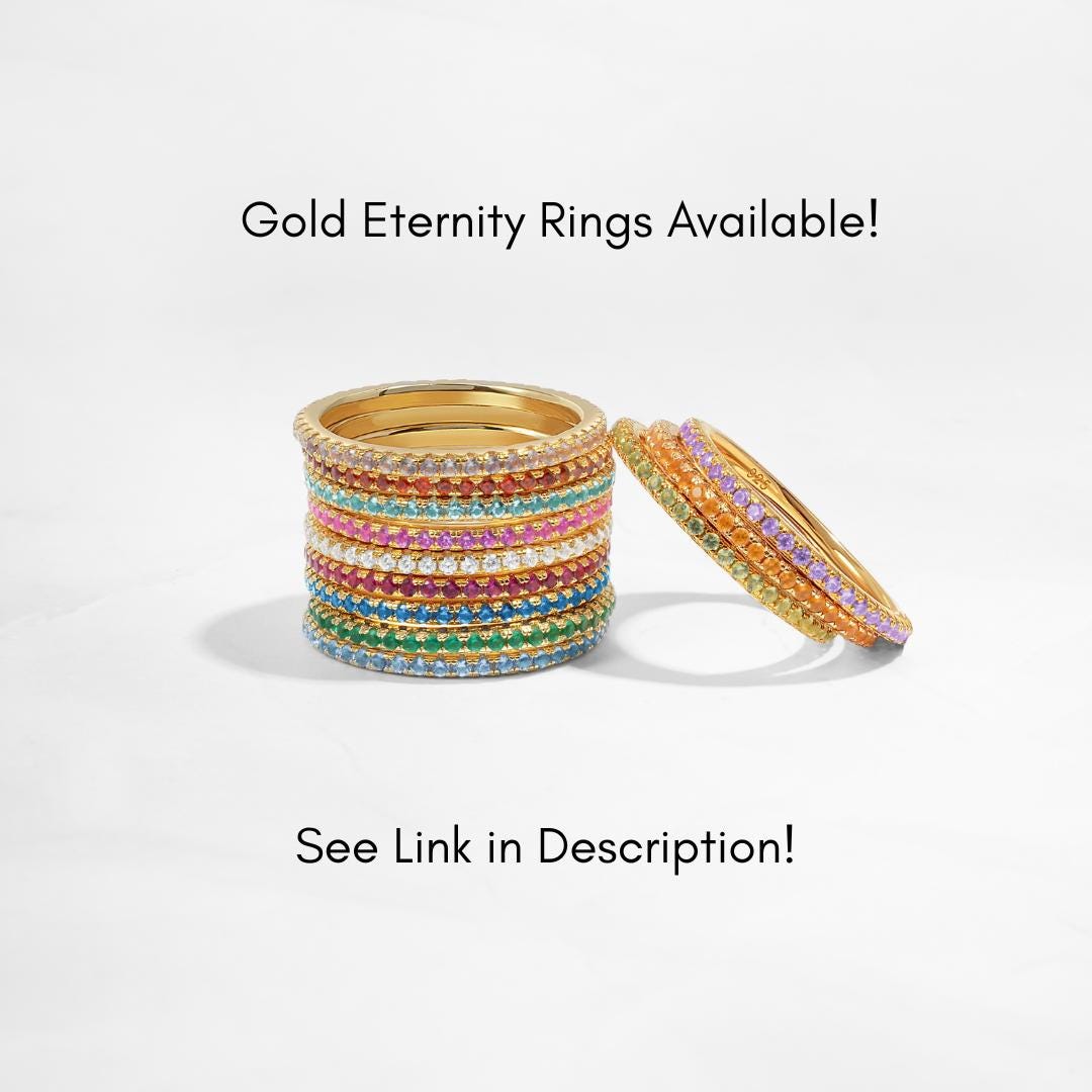 Silver Birthstone Ring, Eternity Ring, Stacking Ring, Dainty Ring ...