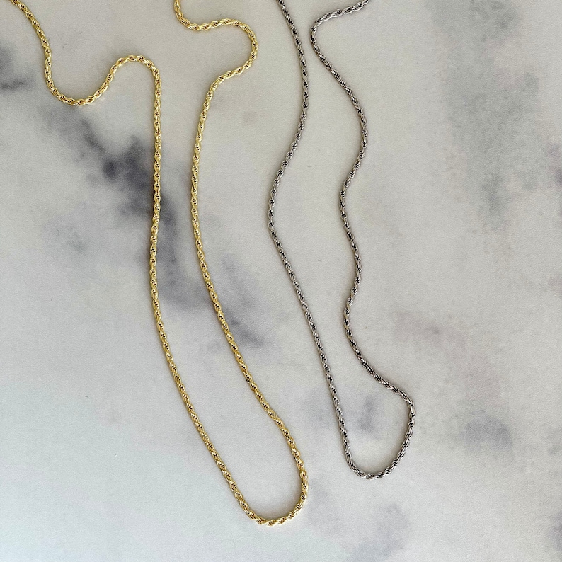 Skinny Rope Chain Dainty Rope Chain Gold Rope Chain - Etsy