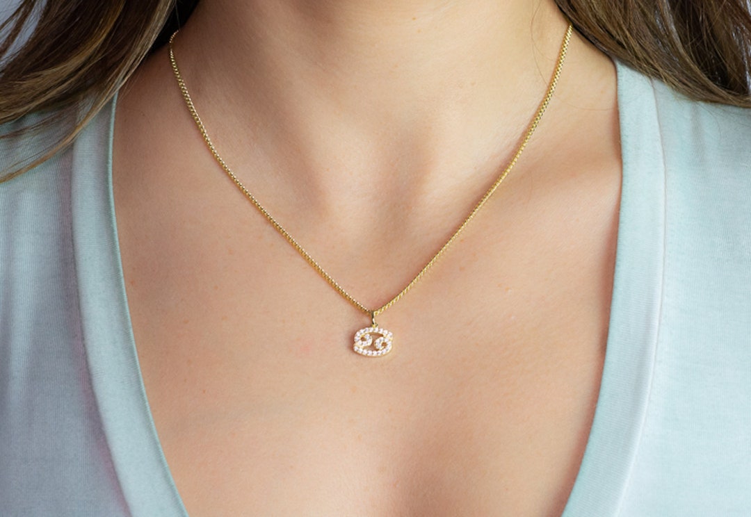 Cancer Necklace, Cancer Zodiac Sign Necklace, Zodiac Necklace, Zodiac ...