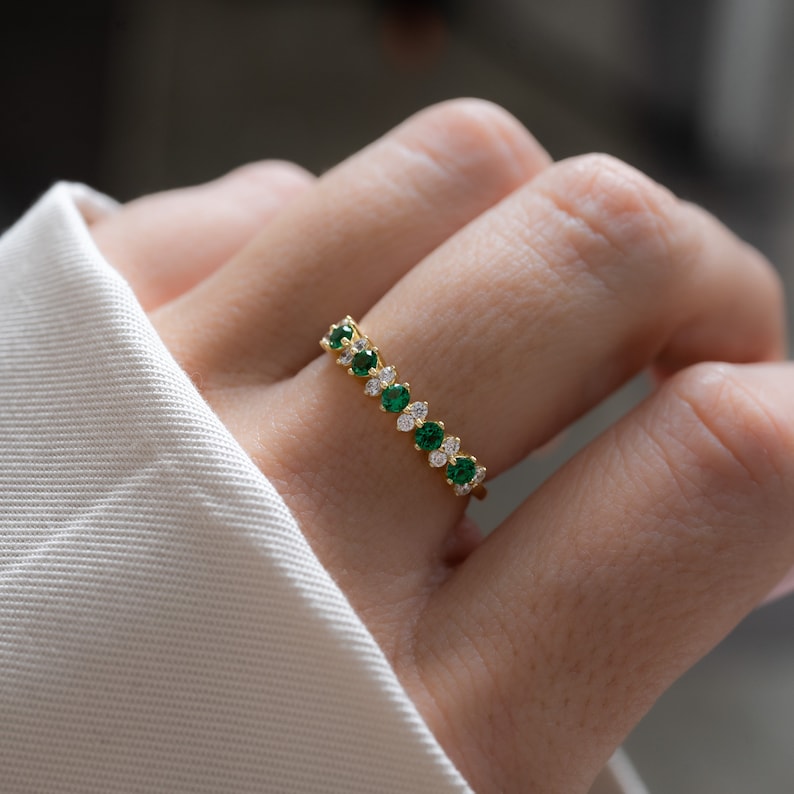 Sami Jewels Emerald Ring Gemstone Ring Emerald Jewelry Gift - Etsy