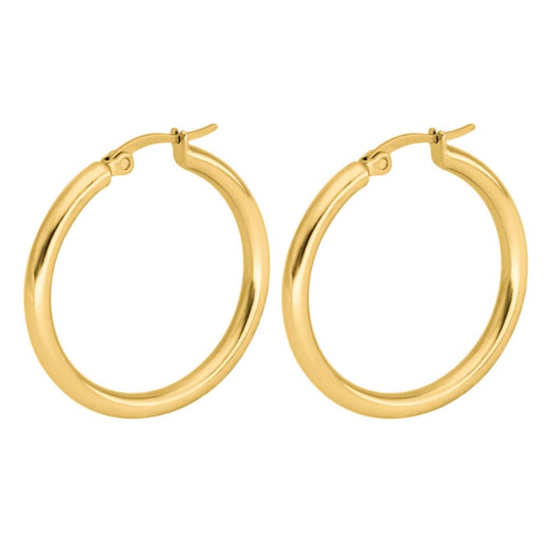 40mm Gold Hoop Earrings Large Hoop Earrings Tube Hoop Earrings | Etsy 40mm Gold Hoop Earrings Large Hoop Earrings Tube Hoop Earrings | Etsy