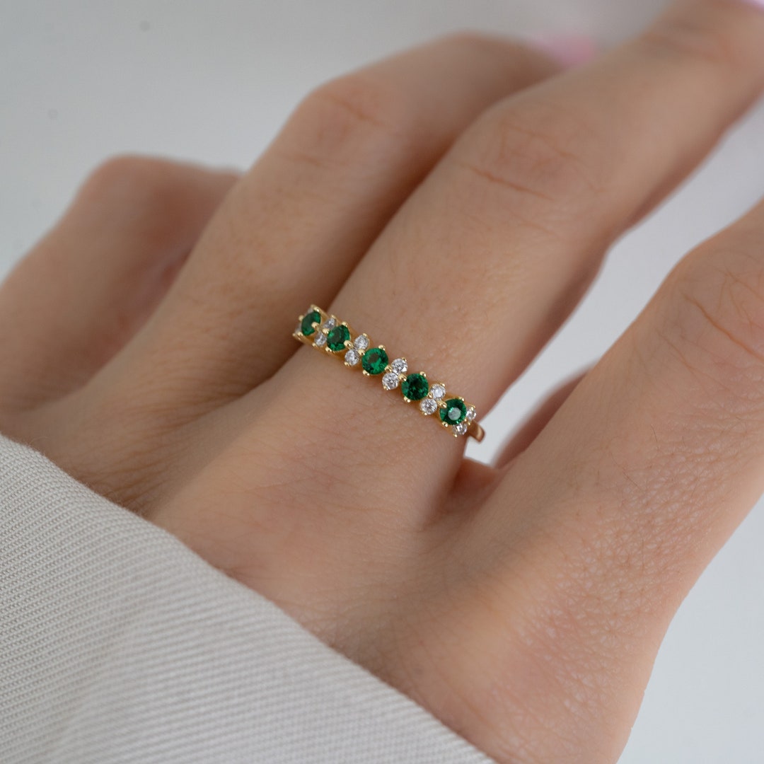 Sami Jewels Emerald Ring, Gemstone Ring, Emerald Jewelry, Gift for Her ...