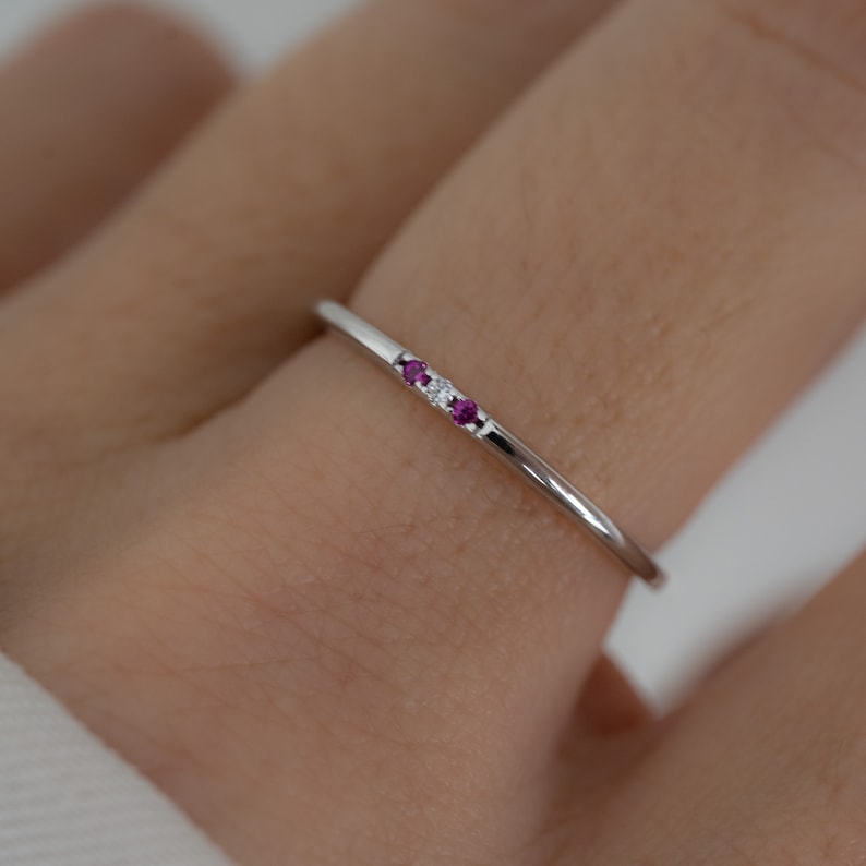 Ruby Ring Minimalist Ring Birthstone Rings Gold Rings - Etsy