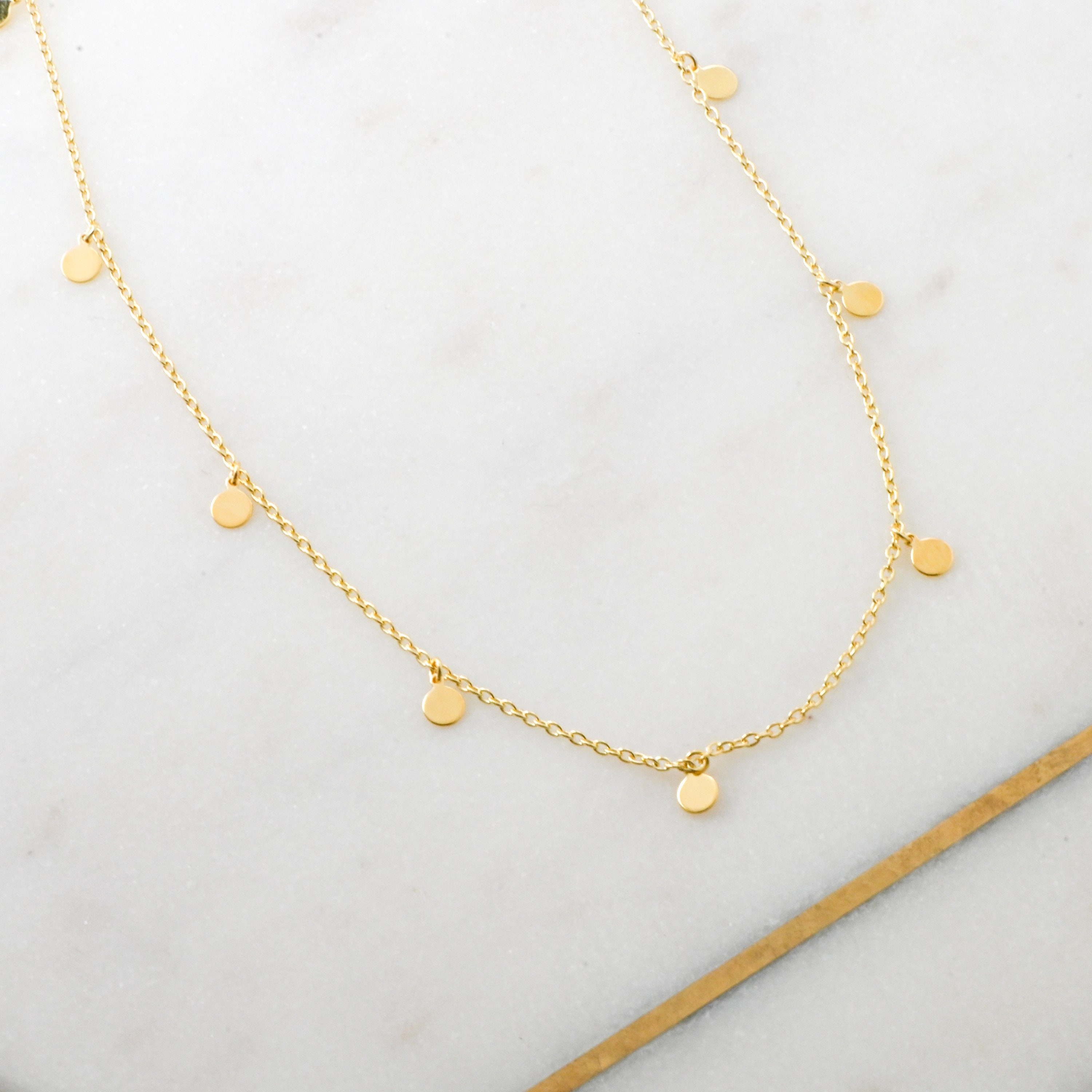 Dainty Charm Necklace Sterling Silver Necklace Gold Charm - Etsy