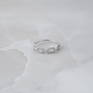 Chain Link Ring, Dainty Stacking Ring, Minimalist Ring, Samijewels Ring ...