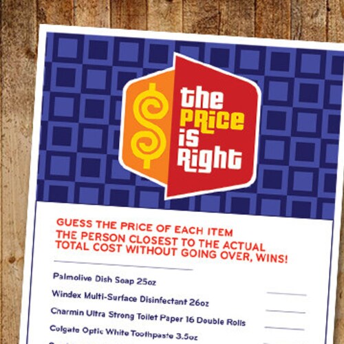 The Price is Right Printable Poster Party Props - Etsy UK
