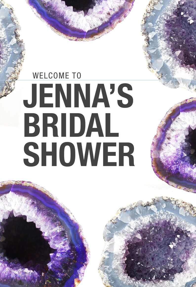 Purple Geode Bridal Shower Invite - Etsy