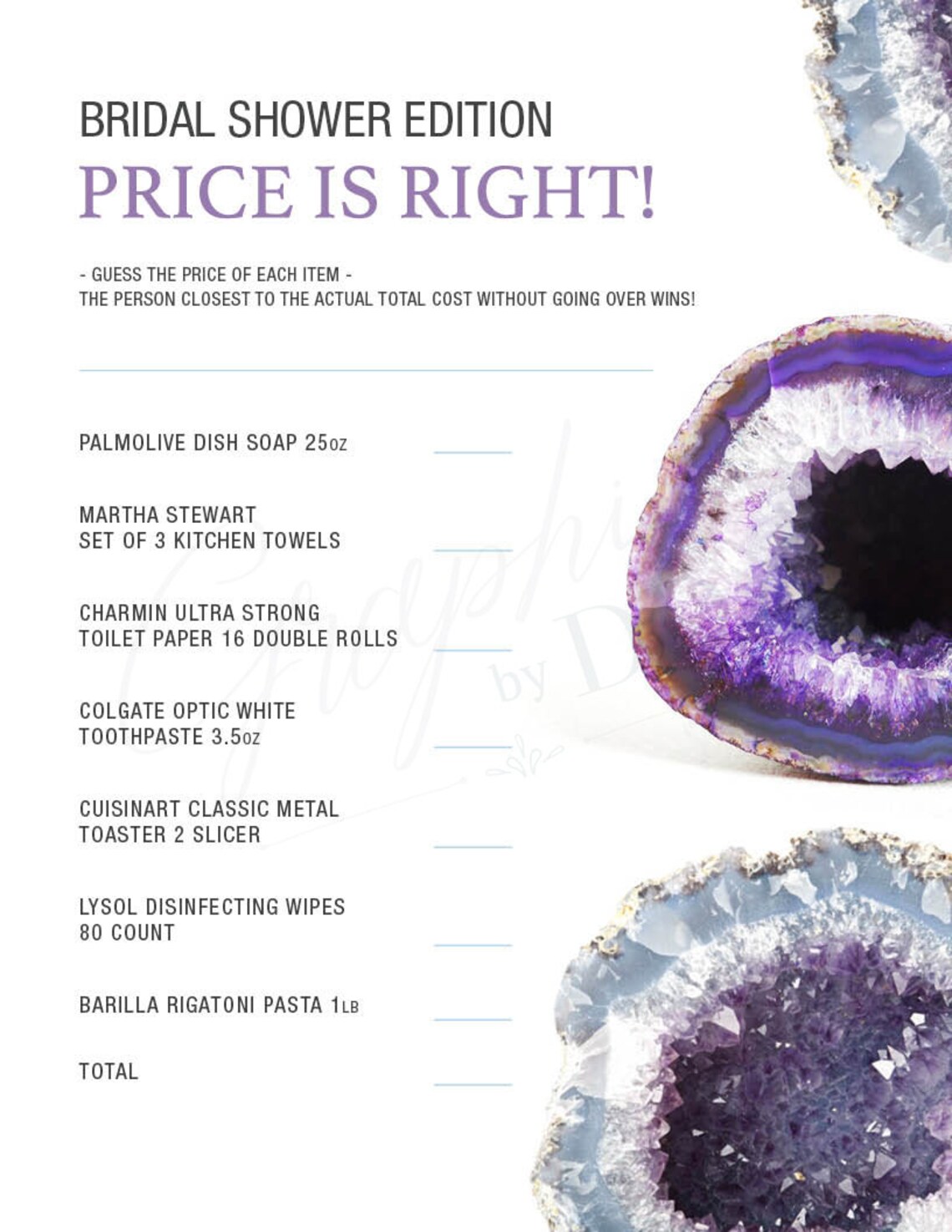 Purple Geode Bridal Shower Invite - Etsy