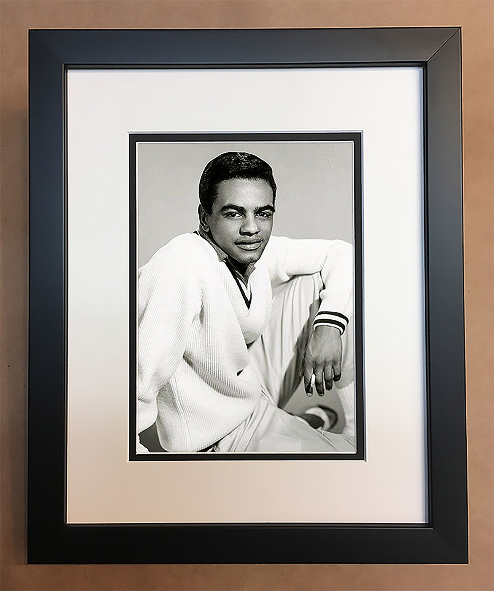 Johnny Mathis Black and White Photo Professionally Framed - Etsy