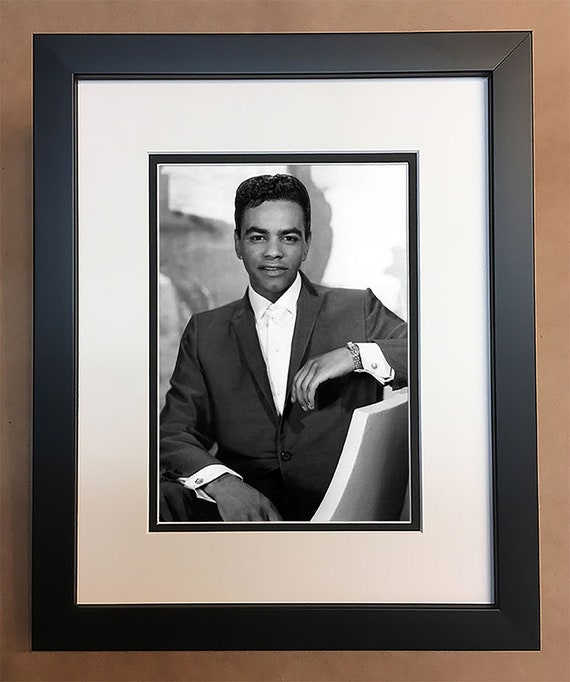 Johnny Mathis Black and White Photo Professionally Framed | Etsy