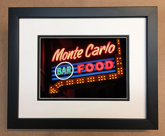 Monte Carlo Neon Sign Photo Professionally Framed Matted | Etsy