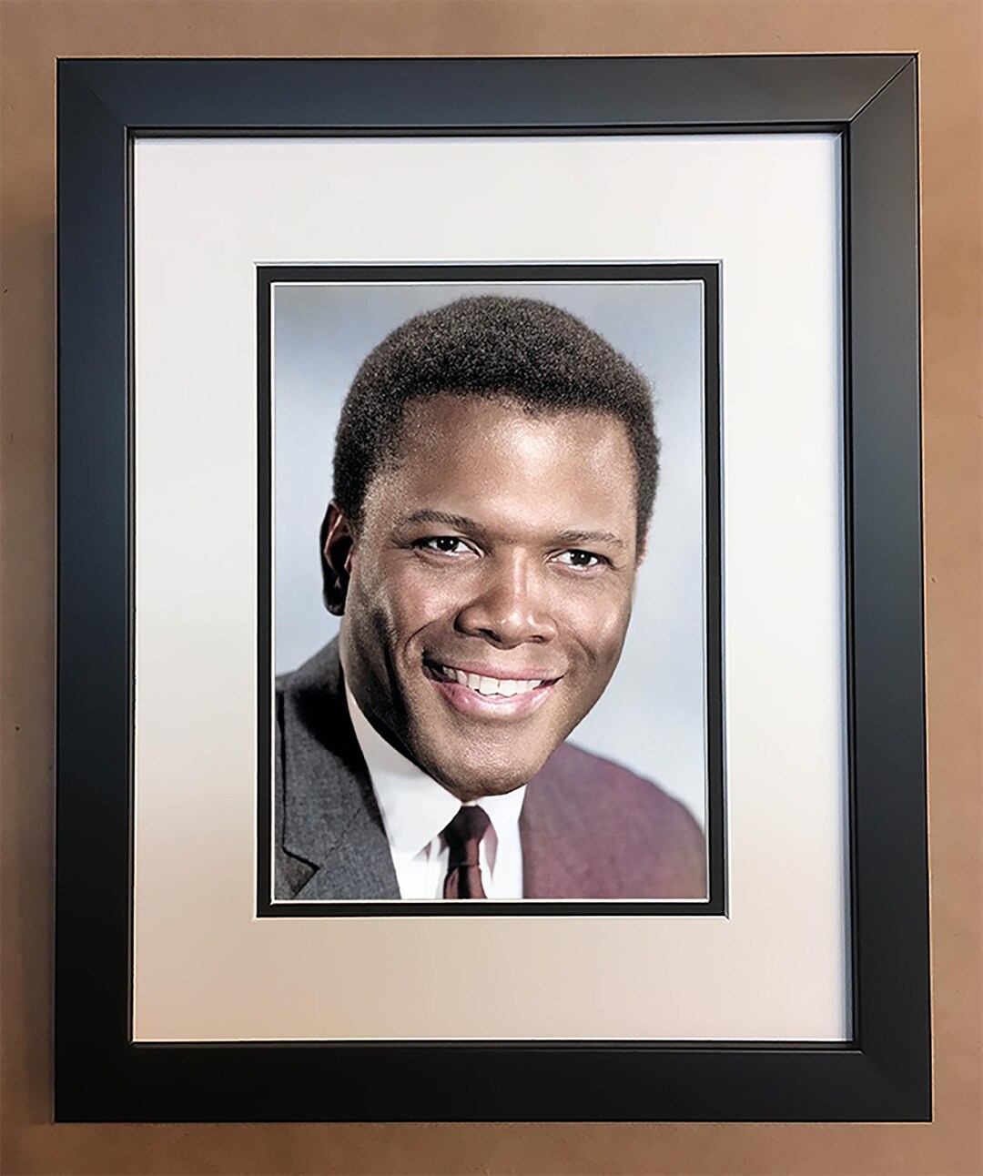 Sidney Poitier Colorized Photo Professionally Framed, Matted 8x10. - Etsy