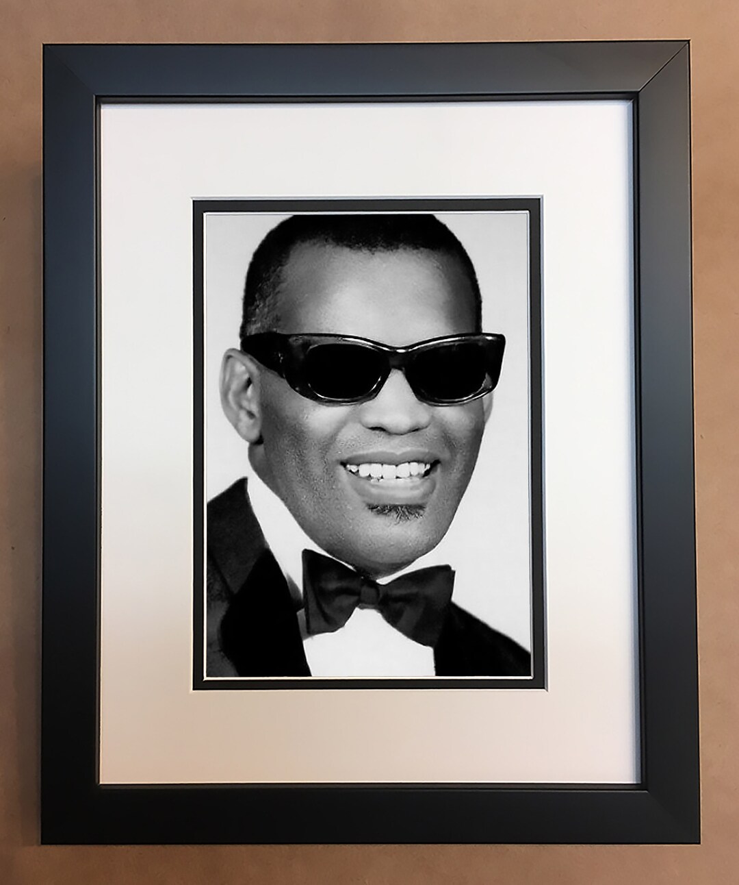 Ray Charles Black and White Photo Professionally Framed, Matted 8x10 ...