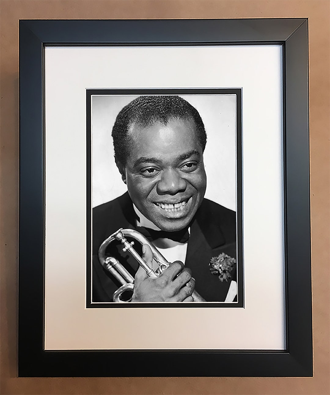 Louis Armstrong Black and White Photo Professionally Framed, Matted ...