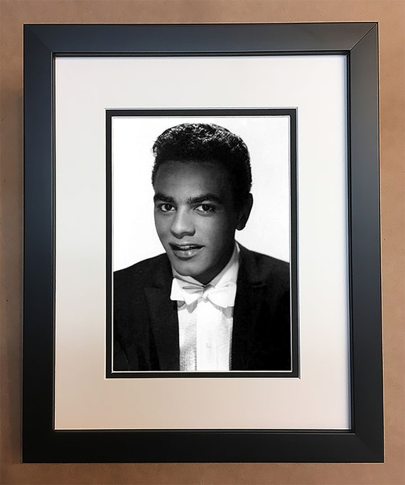 Johnny Mathis Black and White Photo Professionally Framed | Etsy