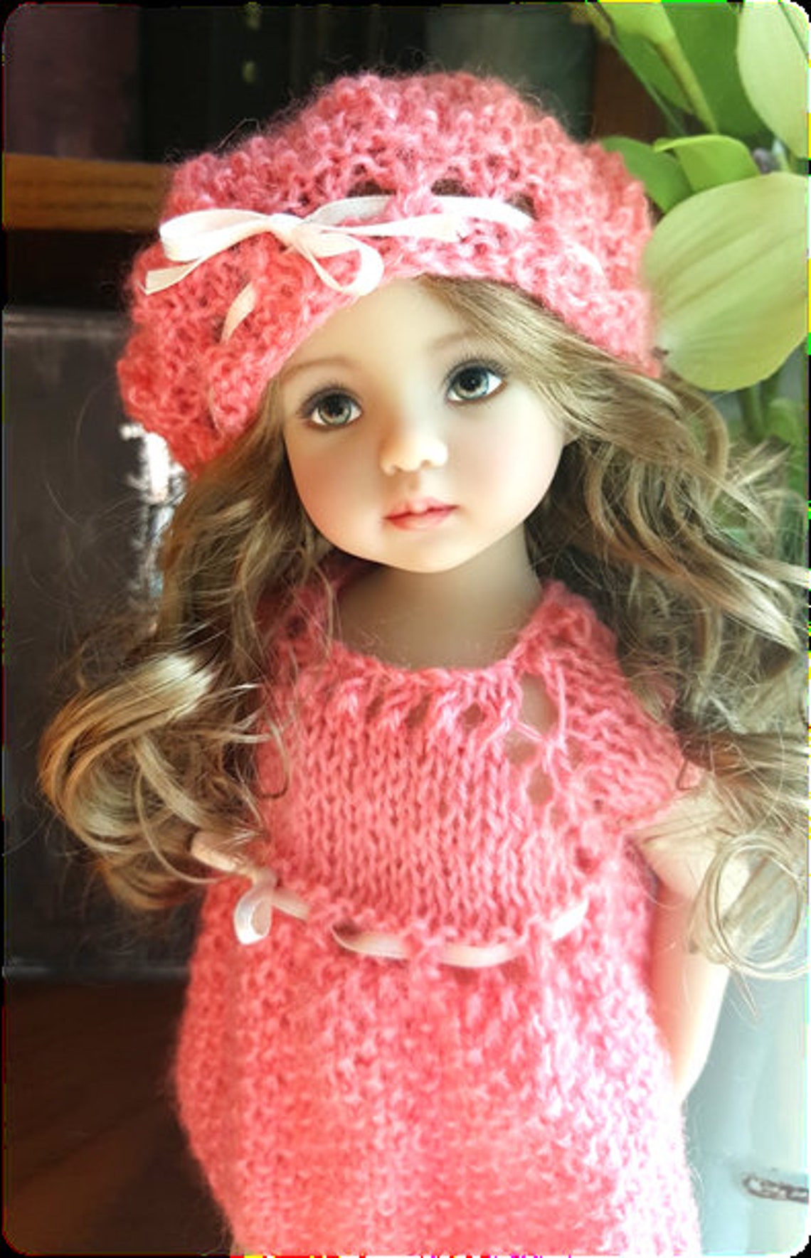 Little Darling Doll Dress and Matching Hat Knitting Pattern - Etsy