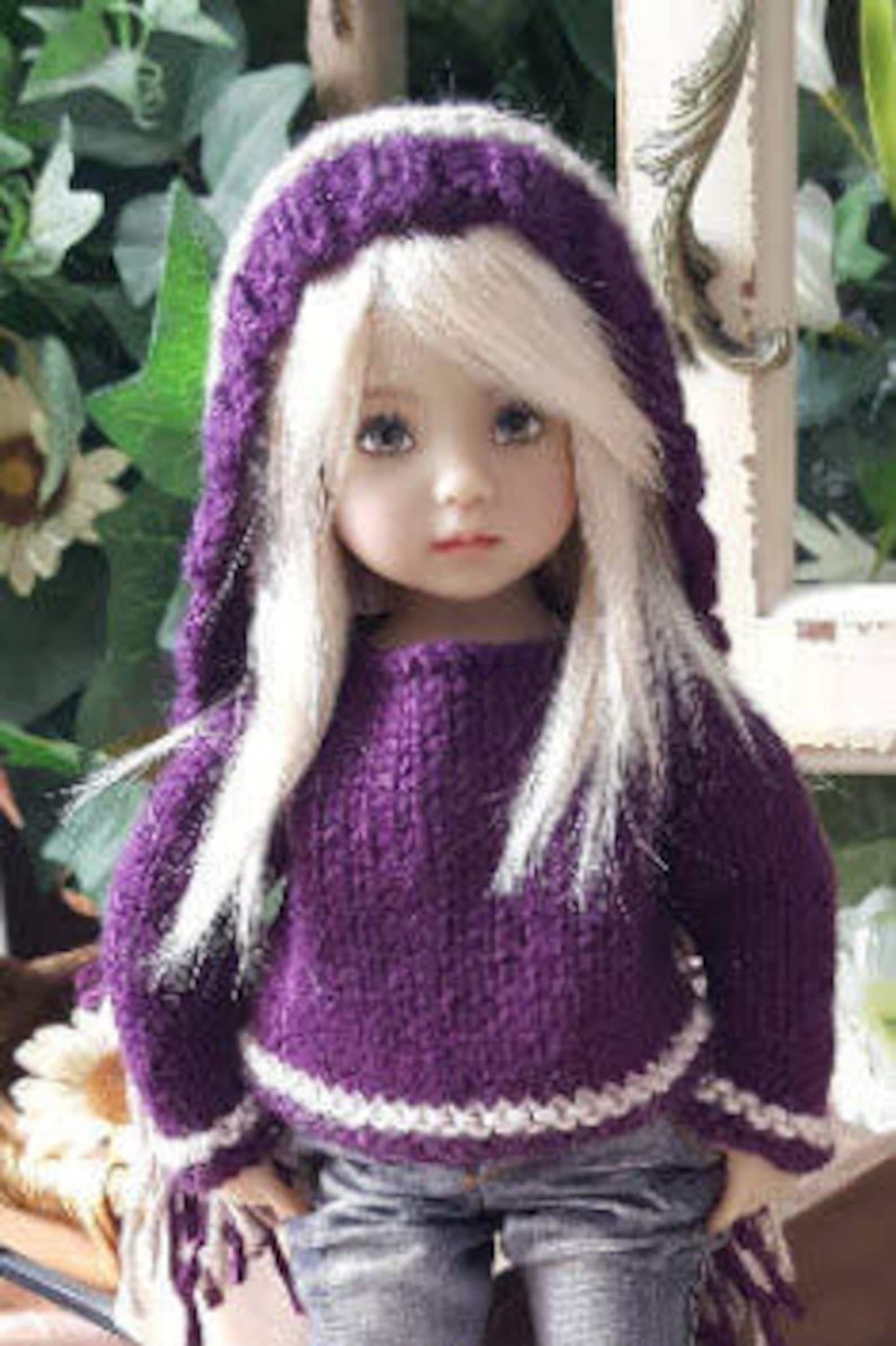 Little Darling Doll Sweater, Pom-pom Hat and BONUS Scarf Knitting ...