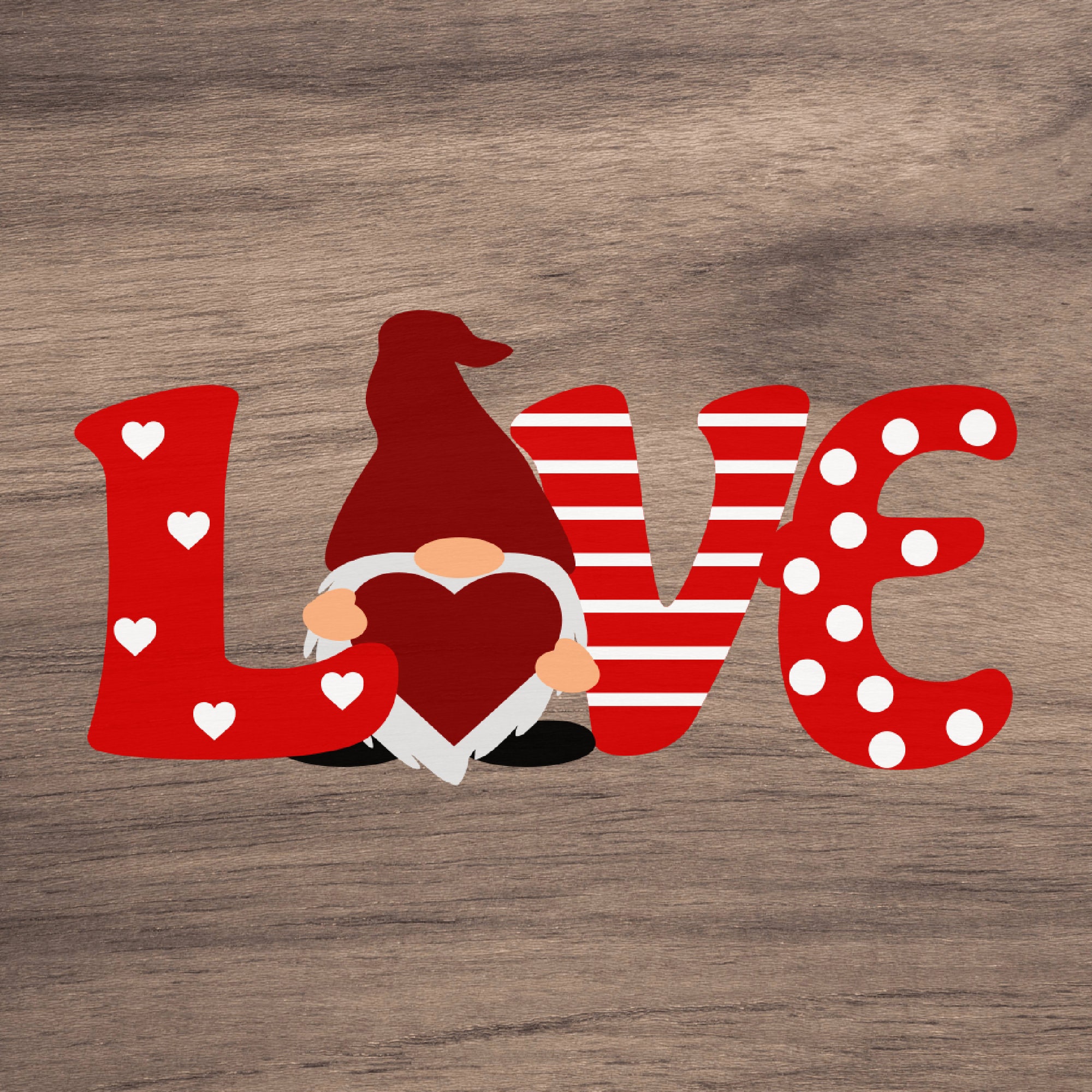 SVG Gnome LOVE Gnome SVG Valentine's Day Gnomes Svg - Etsy
