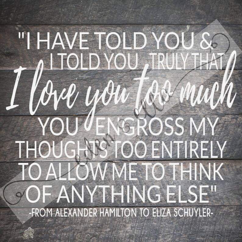 LOVE LETTER From Alexander Hamilton to Eliza Schuyler - Etsy