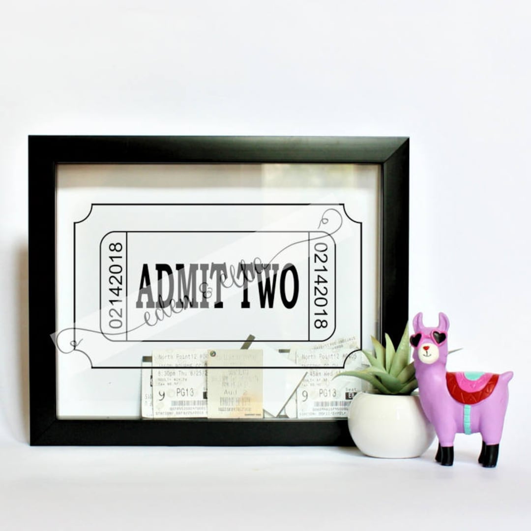 ADMIT TWO Movie Ticket Stub Decal | Instant Digital Download | 2 ...