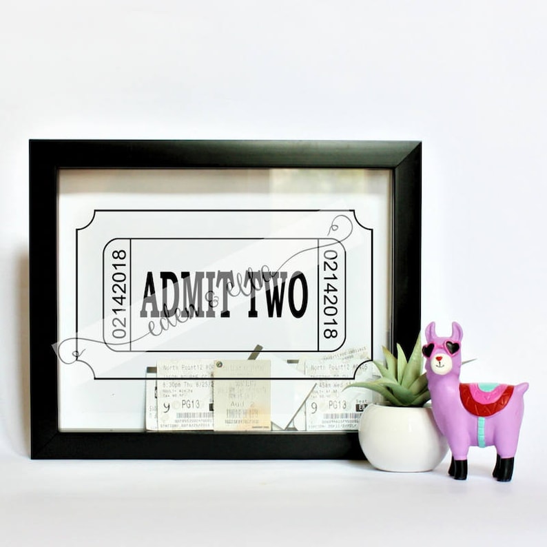ADMIT TWO Movie Ticket Stub Decal Instant Digital Download - Etsy