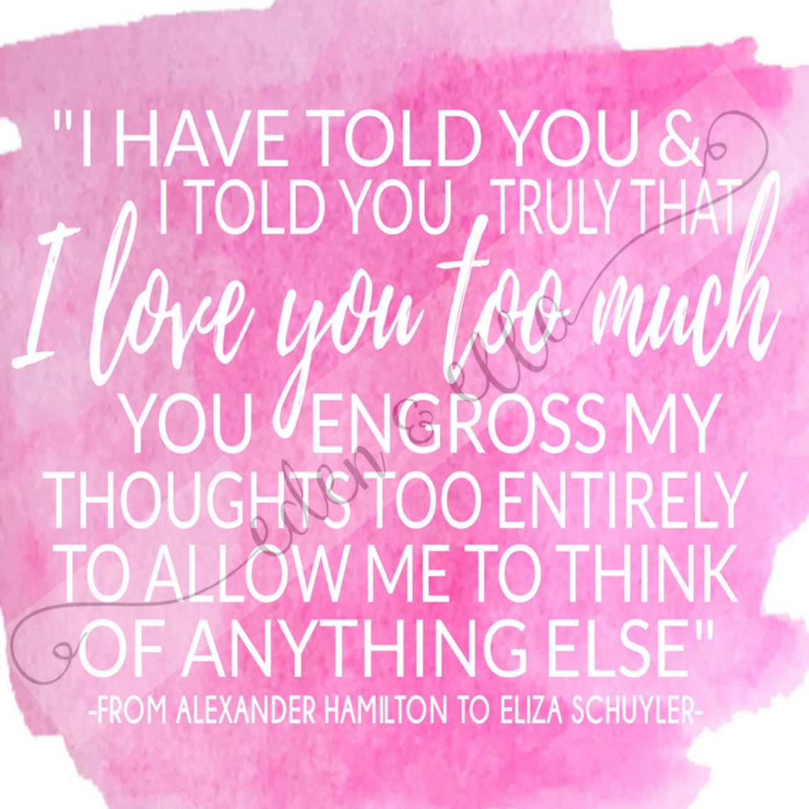 LOVE LETTER From Alexander Hamilton to Eliza Schuyler - Etsy