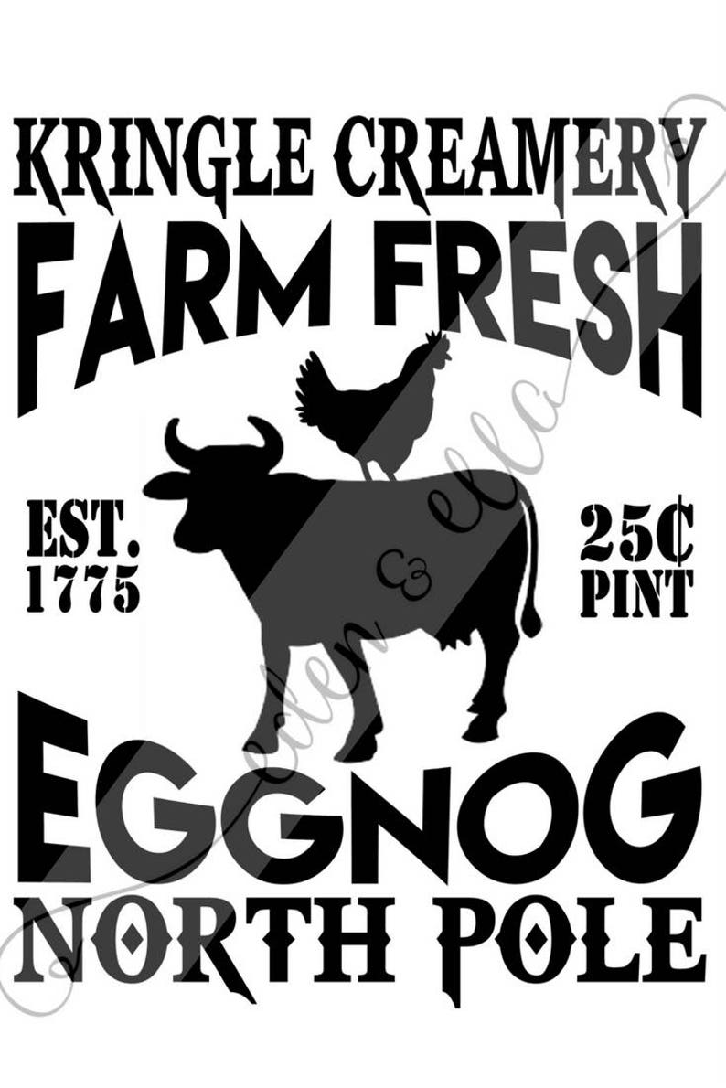 FARMHOUSE STYLE Farm Fresh Vintage Eggnog Sign Instant - Etsy