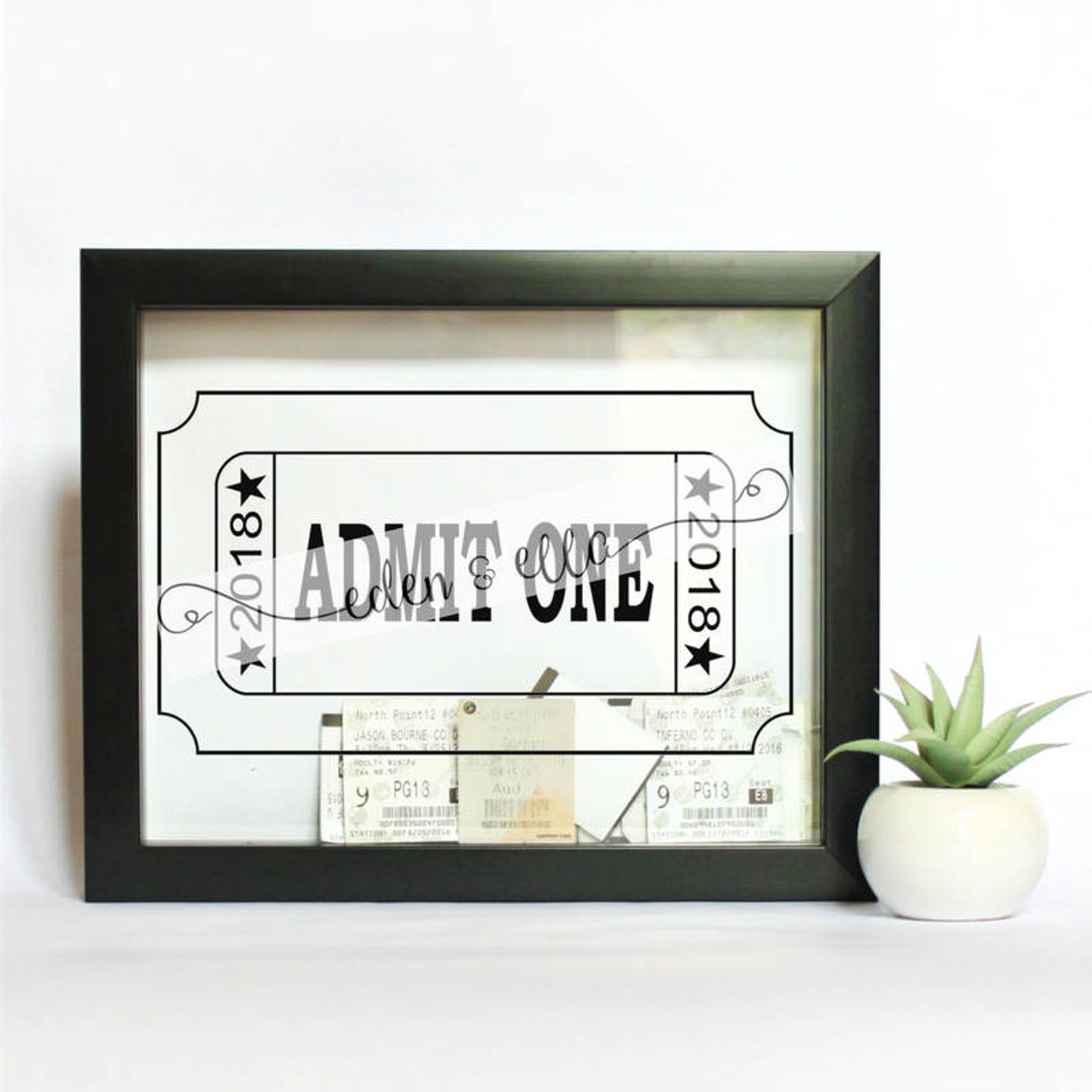 ADMIT TWO Movie Ticket Stub Decal Instant Digital Download - Etsy