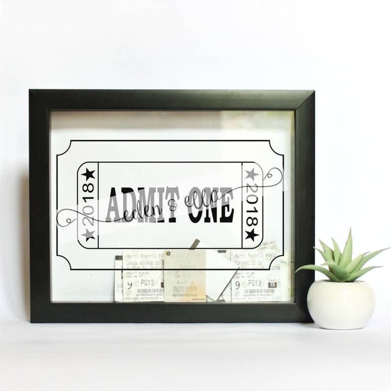 ADMIT TWO Movie Ticket Stub Decal Instant Digital Download - Etsy