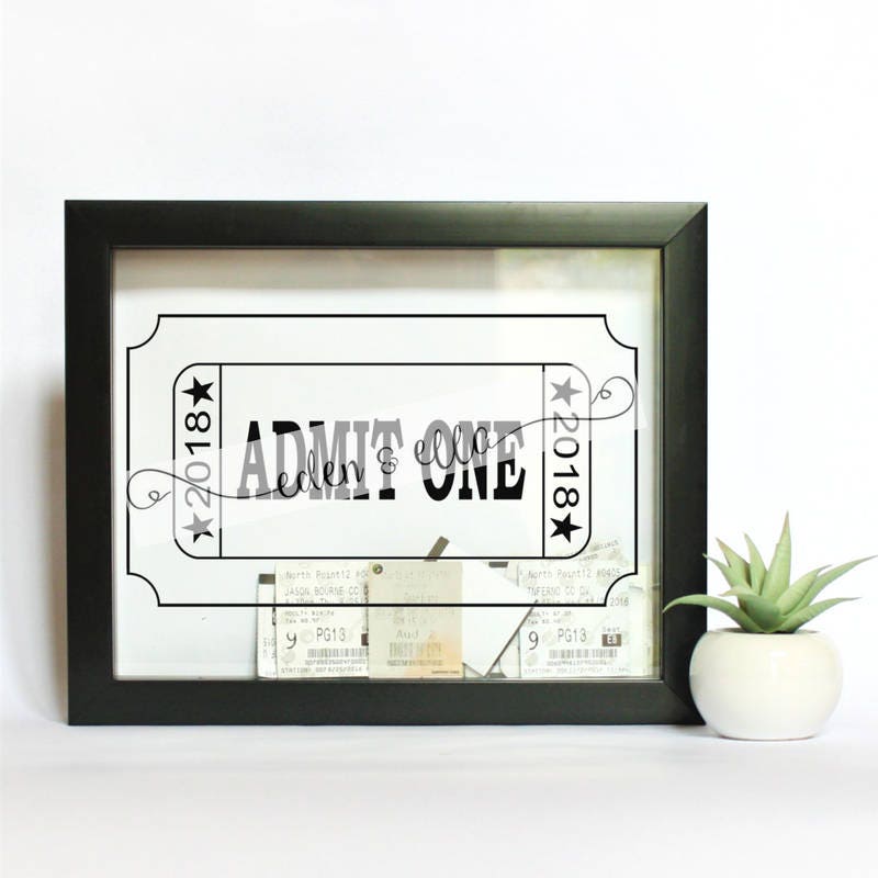 ADMIT TWO Movie Ticket Stub Decal | Instant Digital Download | 2 ...