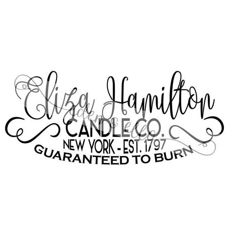 HAMILTON INSPIRED Digital Design Eliza Hamilton Candle Co. | Etsy