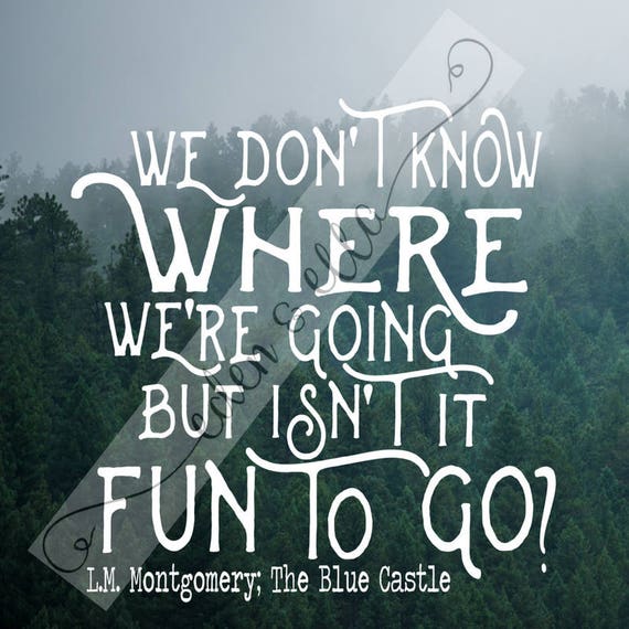We Don't Know Where We're Going but Isn't It Fun | Etsy