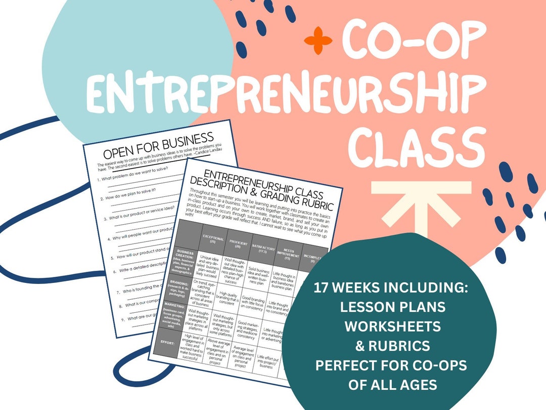 Entrepreneurship Semester Long Class | Homeschool Co-op or Individual ...