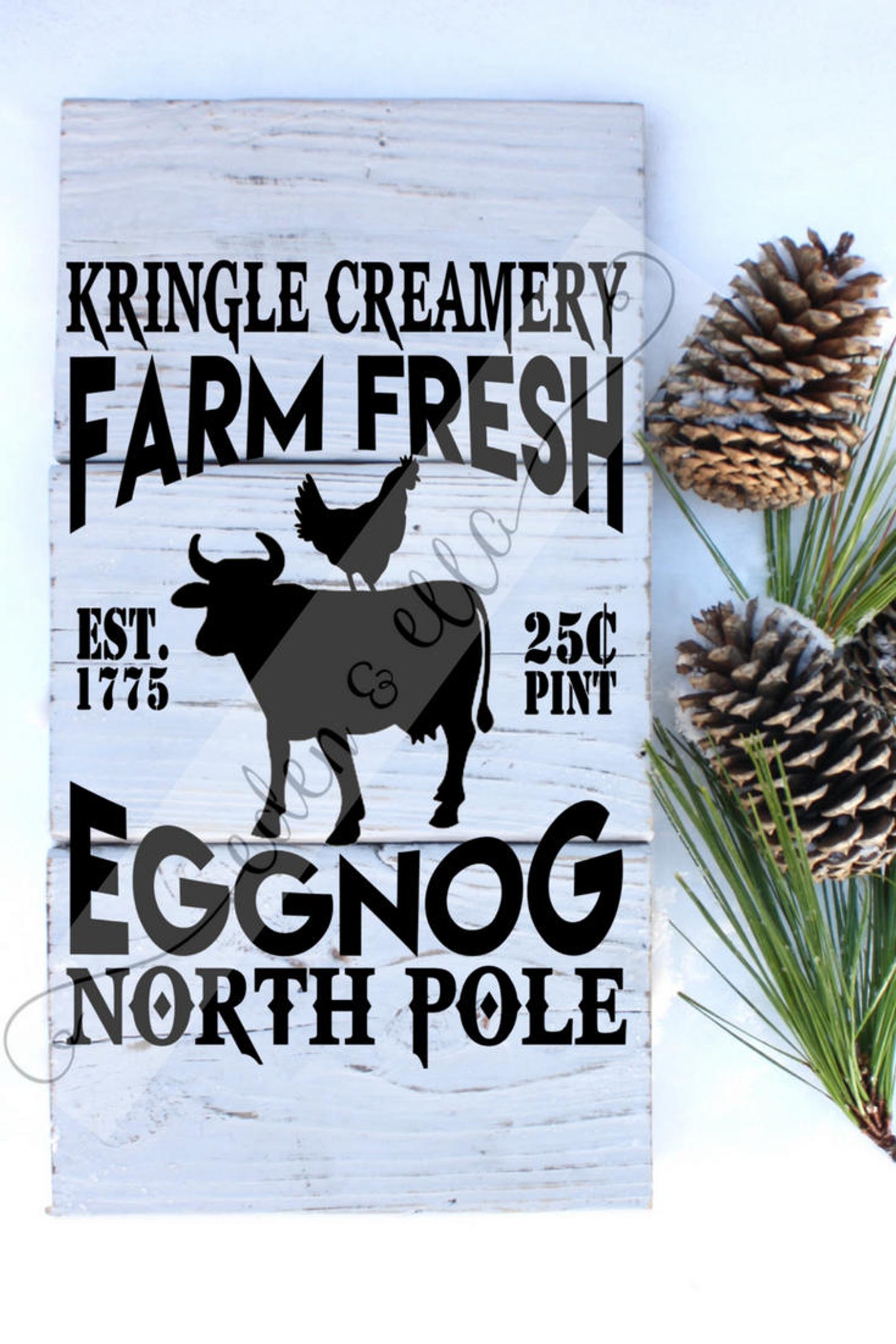 FARMHOUSE STYLE Farm Fresh Vintage Eggnog Sign Instant | Etsy