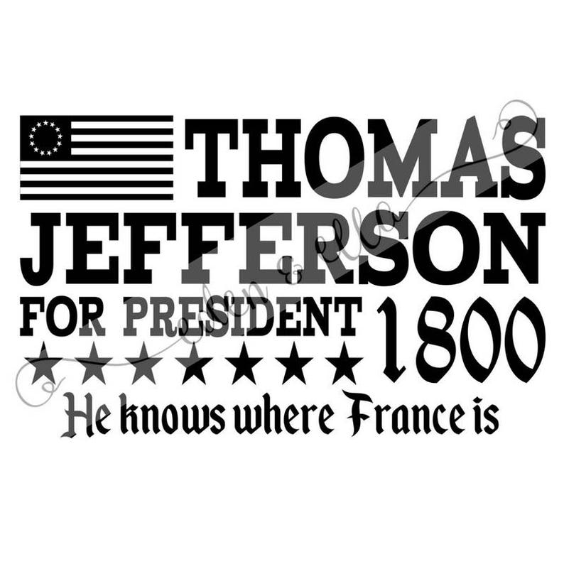 HAMILTON INSPIRED Digital Designs the Election of 1800 - Etsy