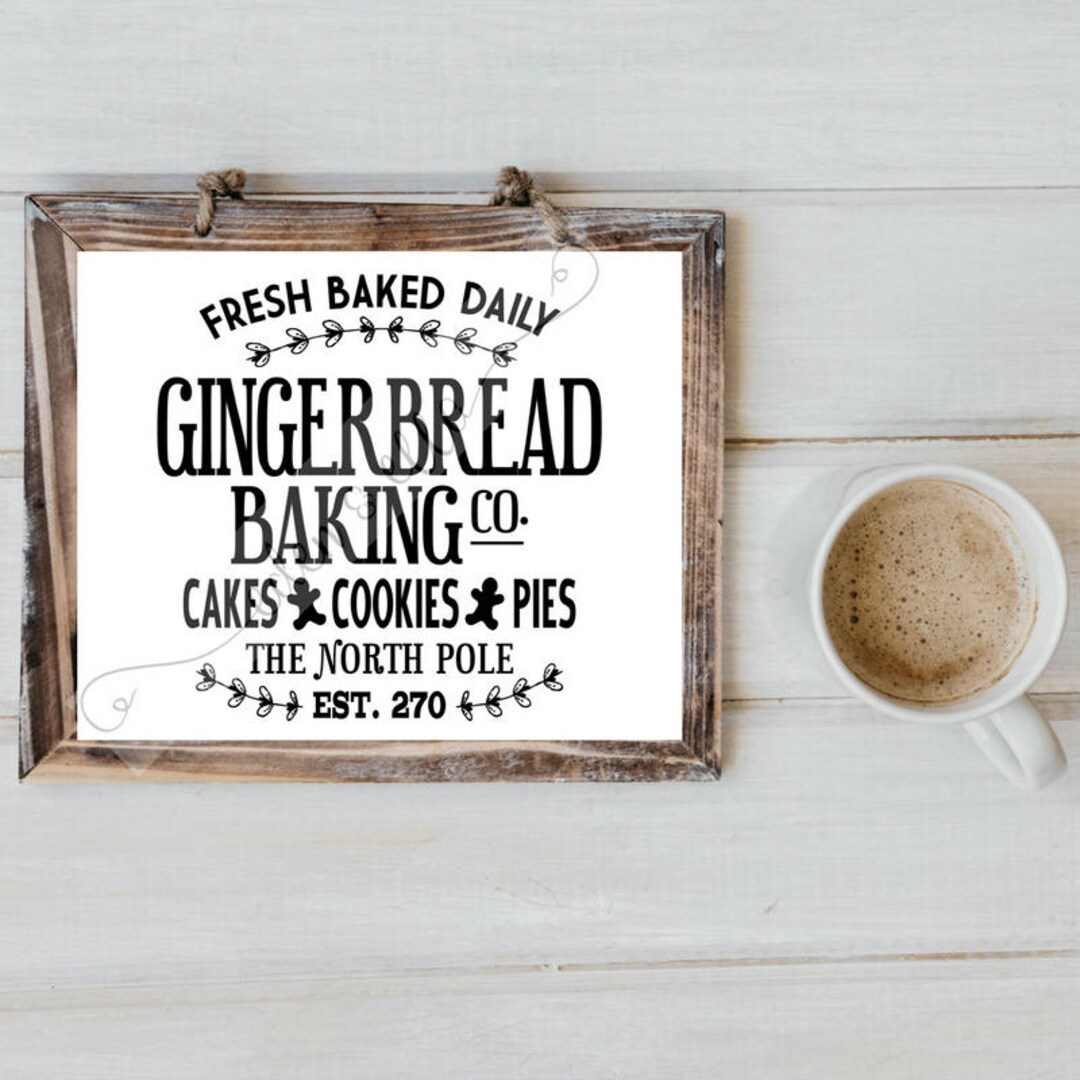 Gingerbread Baking Co. Instant Digital Download | Christmas Digital ...
