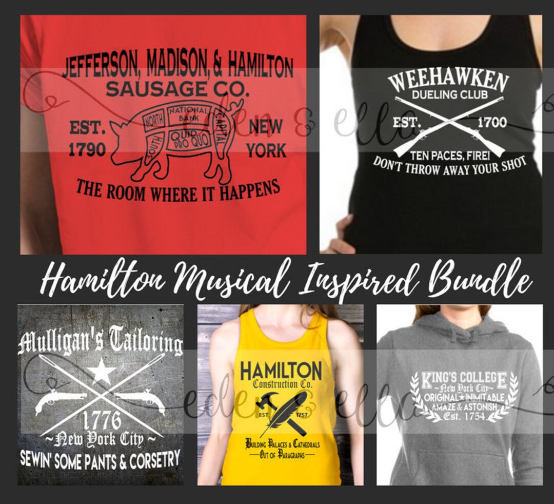 HAMILTON INSPIRED Digital Design Bundle | Instant Downloads | SVG | 6 ...