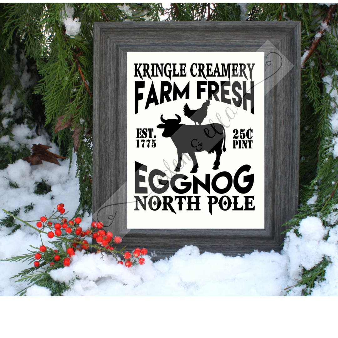 FARMHOUSE STYLE Farm Fresh Vintage Eggnog Sign Instant - Etsy