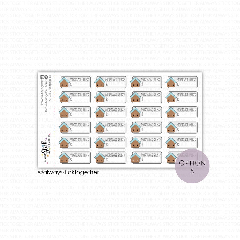 HOUSE/RENT PAYMENT Stickers Perfect for Your Planner, Journal, or ...