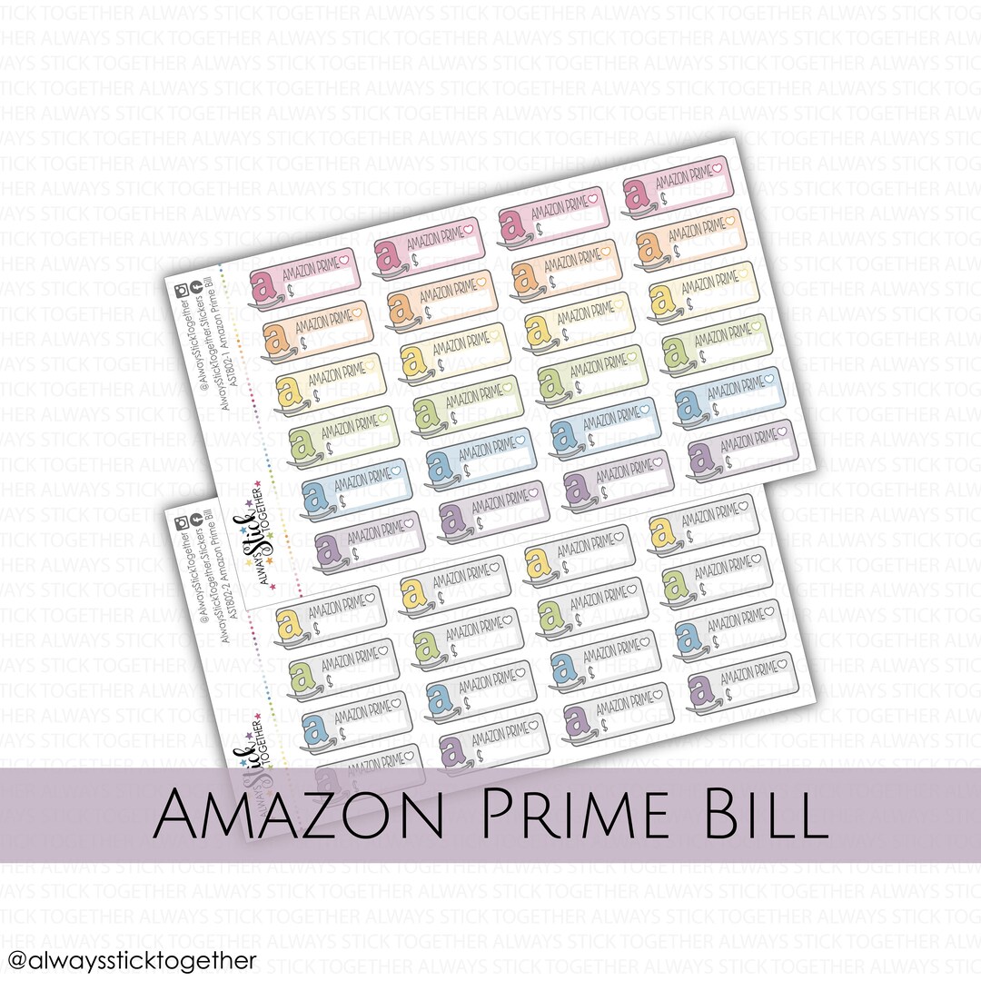 AMAZON PRIME BILL Stickers Perfect for Your Planner, Journal, or ...