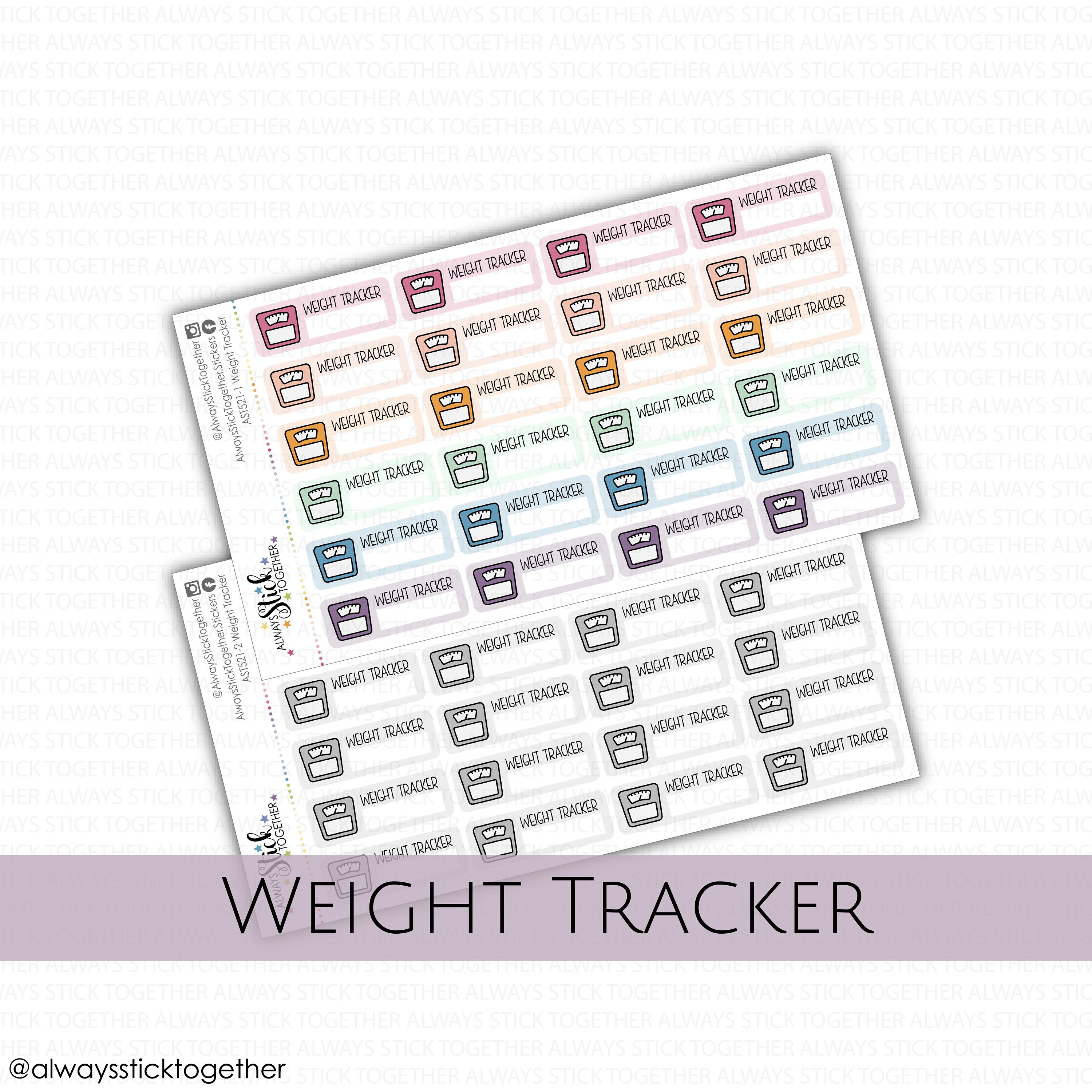 WEIGHT TRACKER Stickers Perfect for Your Planner Journal or - Etsy