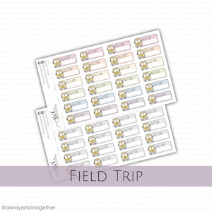 FIELD TRIP Stickers Perfect for Your Planner, Journal, or Scrapbook - Etsy