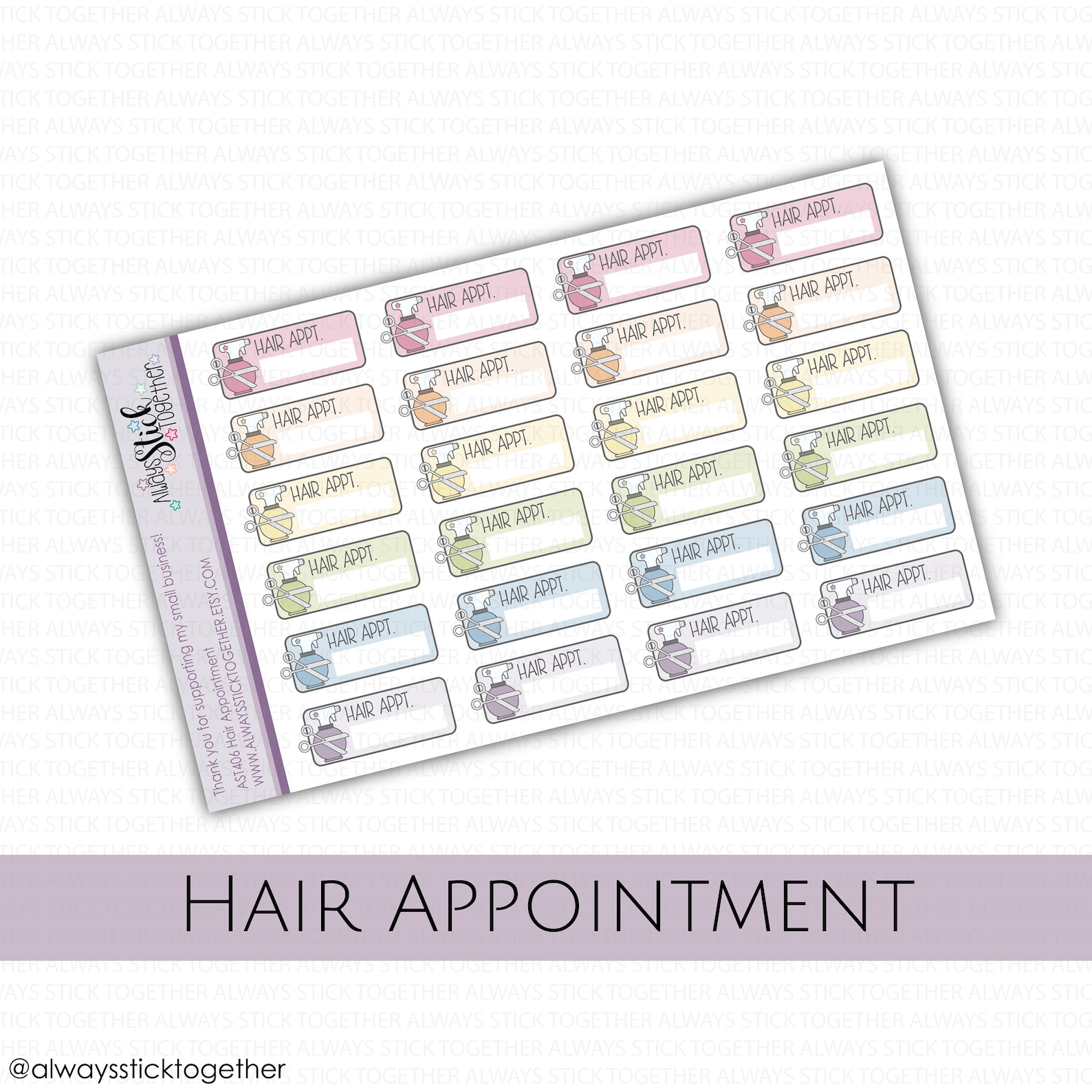 HAIR APPOINTMENT Stickers Perfect for Your Planner Journal - Etsy New ...